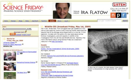 NPR’s Science Friday – Laurel Neme